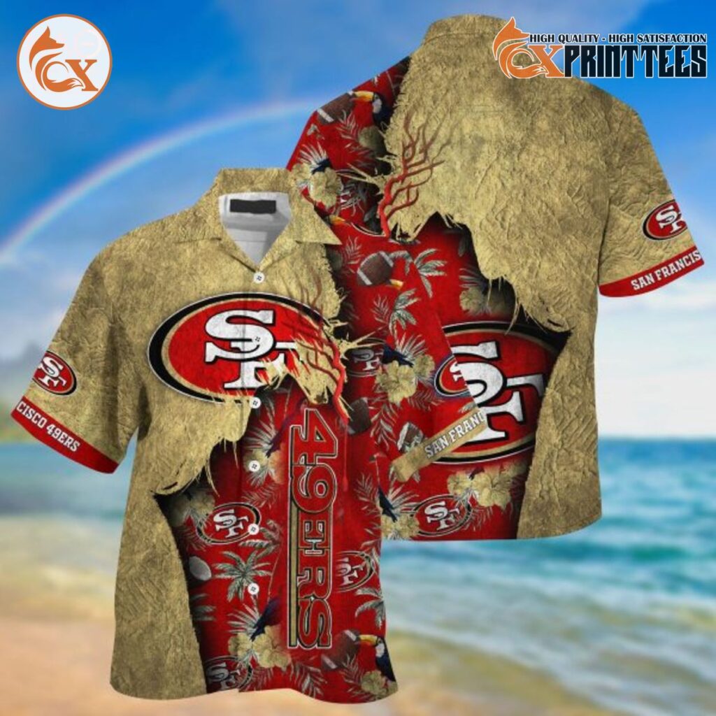 49ers SF Logo Custom Coconut Tree Red Summer Shirt, Cool Gift Ideas For ...