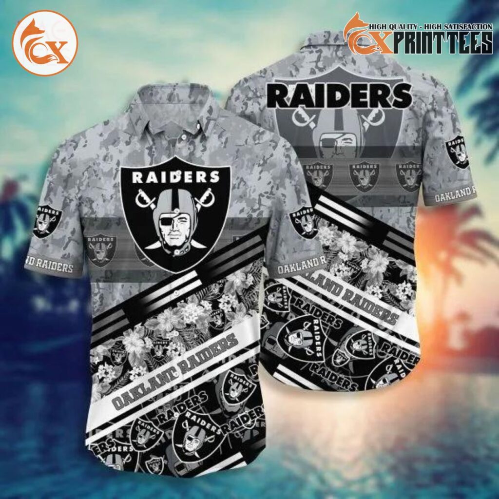 Shop Oakland Raiders NFL Coconut Trees Hawaii Shirt - Official Team Gear
