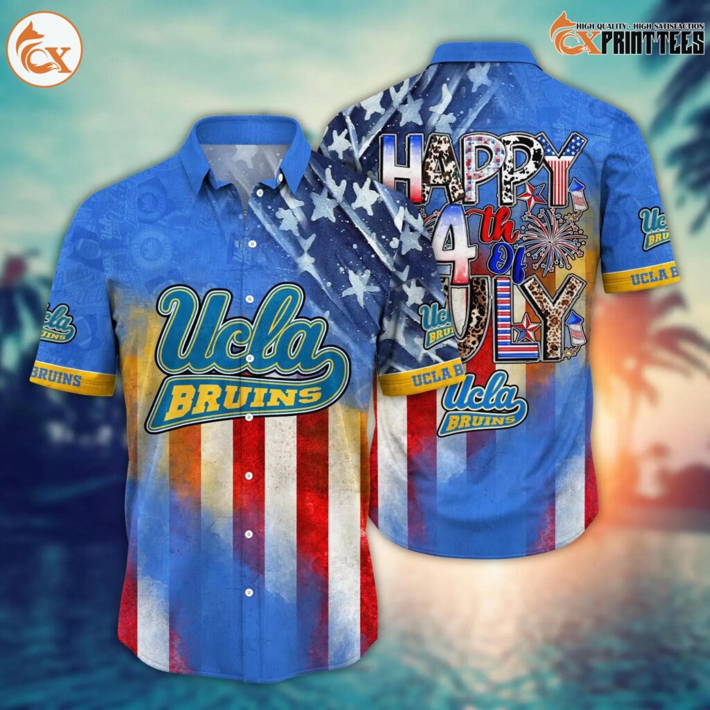 UCLA University Hawaiian Shirt, 4th Of July Best Gifts For Sports Fan ...