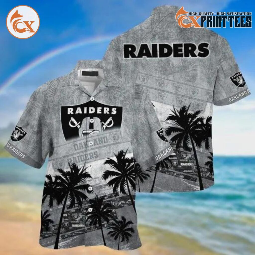Shop Oakland Raiders NFL Coconut Trees Hawaii Shirt - Official Team Gear