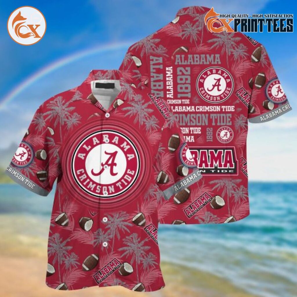 Alabama Crimson Tide Logo Custom Hawaiian Shirt, Cool Gifts For NFL ...