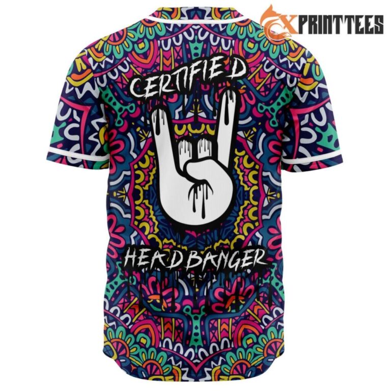Certified Headbanger Custom Jerseym,Gifts For Music Lovers | Fox Print Tees