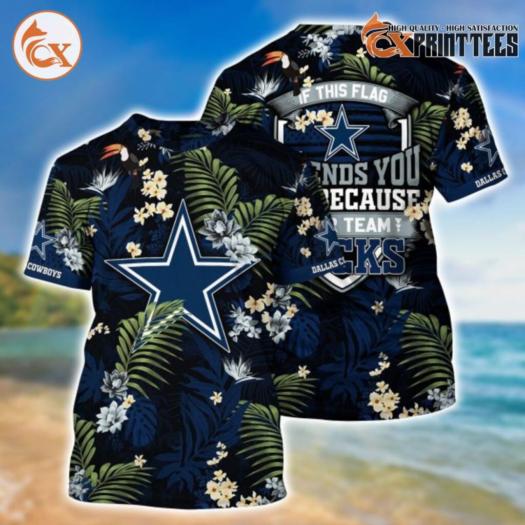 Dallas Cowboy Logos NFL Summer Aloha Shirt, Best NFL Gifts | Fox Print Tees