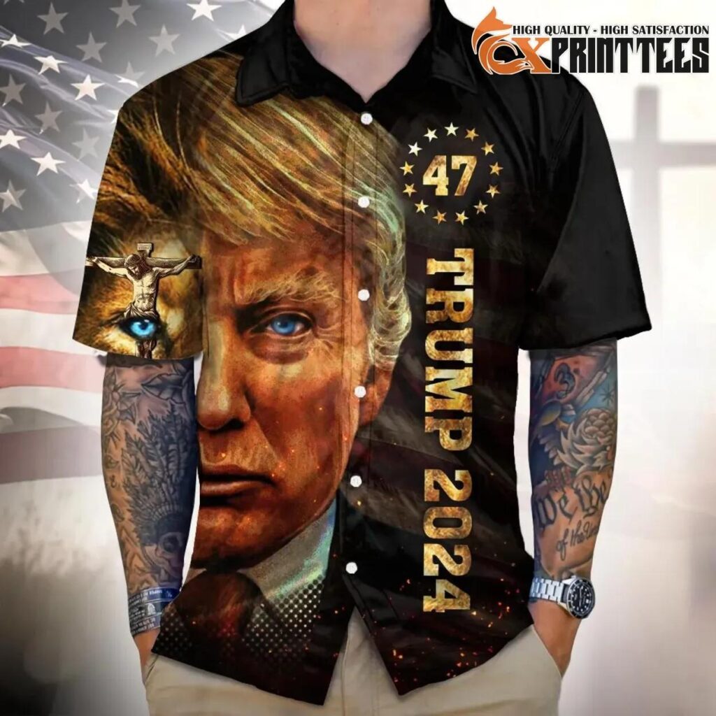 Exclusivity Donald Trump 2024 Jesus & Lion - Vintage Shirt
