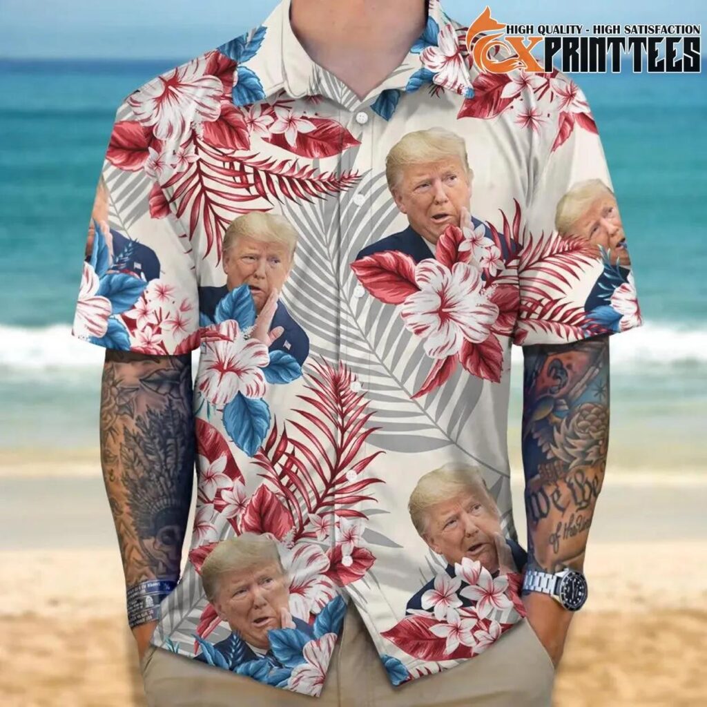 Exclusivity Funny Trump Memes Flower Pattern Hawaiian Shirt