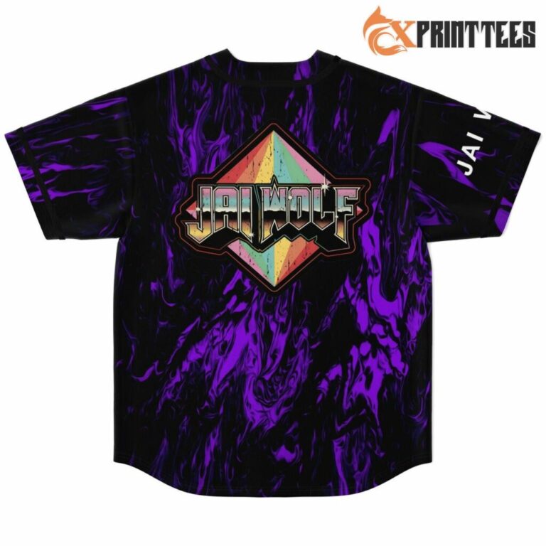 Jai Wolf Logo Custom Black And Purple Jersey, Cool Outfits For EDM Fans ...