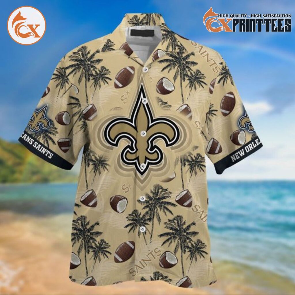 NFL Saints Logo Custom Coconut Trees Summer Aloha Shirt, Best NFL Gifts ...