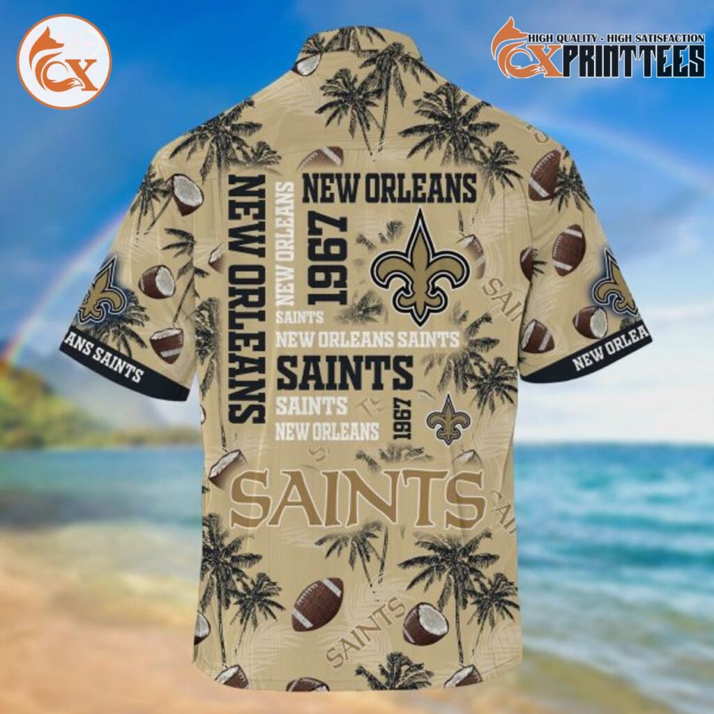 NFL Saints Logo Custom Coconut Trees Summer Aloha Shirt, Best NFL Gifts ...