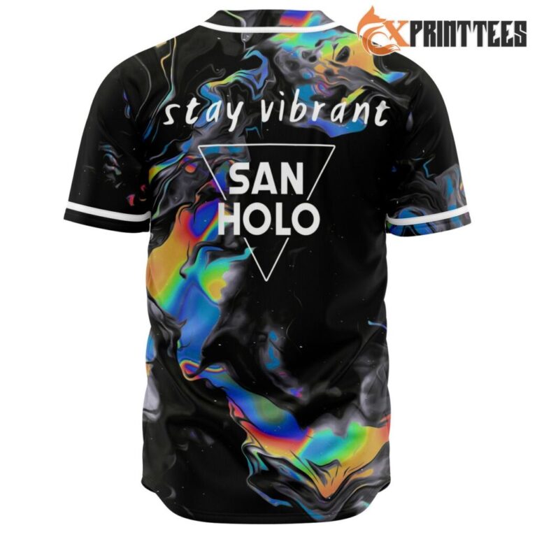 San Holo Trippy Oil Slick Jersey For EDM Fans | Fox Print Tees