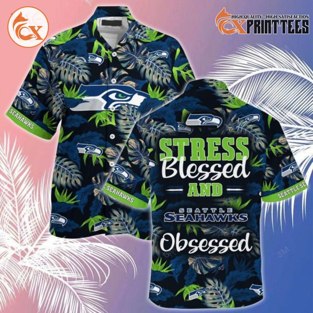 Seahawks Football Logo Custom Retro Tropical Hawaiian Shirt, Cool Gifts ...